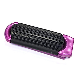 ALAZCO 2 Assorted Colors Folding Hair Brush With Mirror Compact Pocket Size Travel Car Gym Bag Purse Locker Swimming Camping Sleepover Gift and more