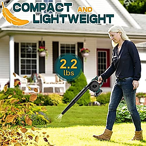 NEU MASTER 20V Leaf Blower Cordless, Mini Electric Leaf Blower Battery Powered, 7 Speed Handheld Leaf Blower and Vacuum with 2.0 Battery & Charger for Lawn Care, Patio, Yard, Jobsite