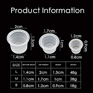 300pcs Tattoo Ink Caps with 2 Cups Holders - Moricher 100 Small 100 Medium 100 Large Tattoo Ink Cups +2 Cups Holders for Tattoo Ink Permanent Makeup Container Cap Tattoo Accessory