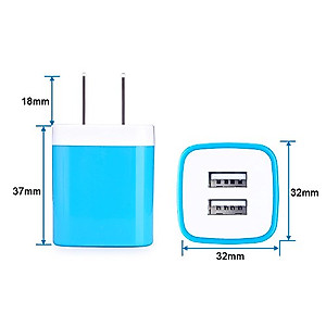 Plug USB Wall Adapter,USB Wall Charger Plug, Fast Charging Block Cube Box,5V/2.1A Universal Power Adapter Brick Base Compatible for iPhone 14/13/12/11/X,Samusng Galaxy S22/S23/S21/S20 Ultra 5G,LG,Moto