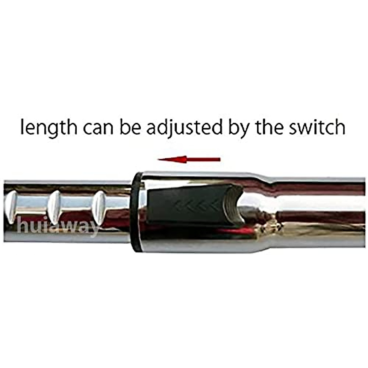 Huiaway 1 1/4 inch 32mm Chrome Telescopic Hose Metal Vacuum Wands Hose Vacuum 1.25inch Extension Wand Extends to 31.9 Inch Long for Most Brand Vacuum