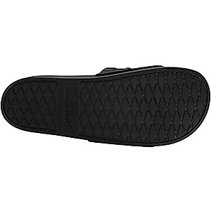 adidas Women's Adilette Comfort Slides Sandal, Black/Black/Black, 5