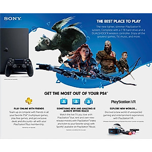 PlayStation VR Launch Bundle 2 Items: VR Launch Bundle, Sony PlayStation4 Slim 1TB Console- Jet Black [video game]