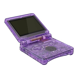 IPS Ready Upgraded eXtremeRate Clear Atomic Purple Custom Replacement Housing Shell for Gameboy Advance SP GBA SP – Compatible with Both IPS & Standard LCD – Console & Screen NOT Included