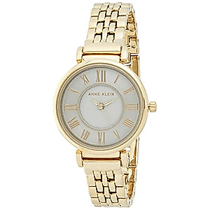 Anne Klein Women's AK/2158GYGB Gold-Tone Bracelet Watch