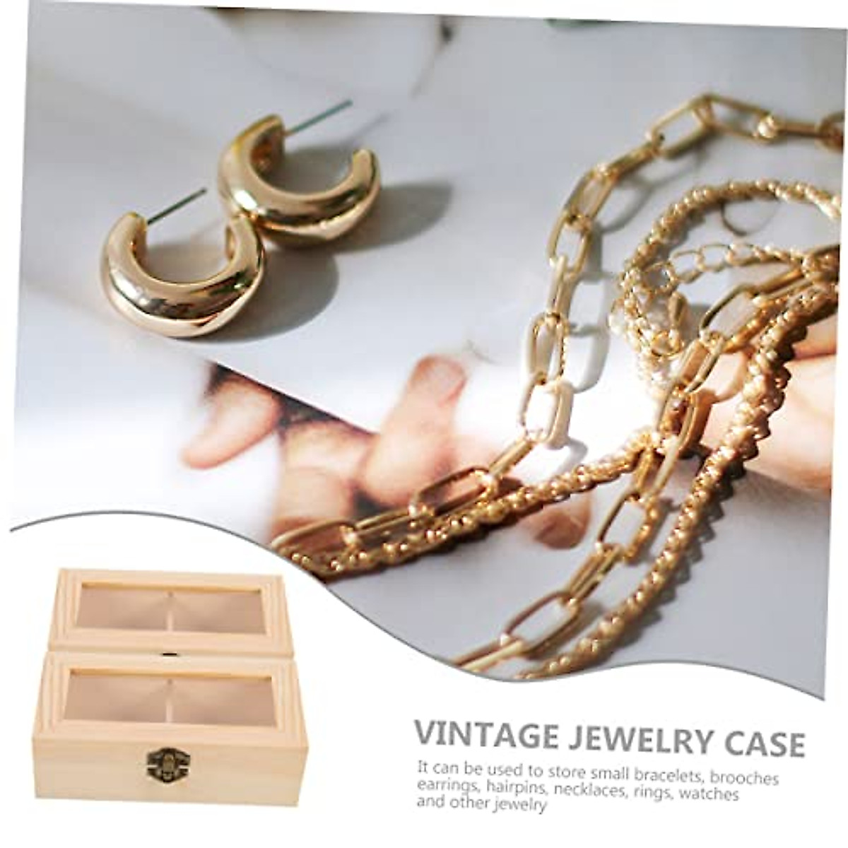 Didiseaon Jewelry Tray Organizer jewelry display organizer coffee condiment organizer coffee organizer Gift for Women Storage wooden trays Acrylic woman 2pcs Tea Bag Holder