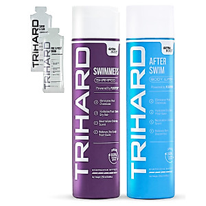 TRIHARD Swimmers Shampoo Extra Boost + After-Swim Body Wash Extra Boost | Specialized Swim Shampoo | Chlorine Removal Body Wash