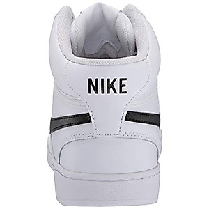 Nike Men's Court Vision Mid Sneaker, White/Blackwhite, 7.5 Regular US