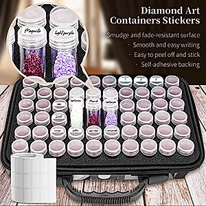 TiGilt Diamond Painting Labels – Diamond Painting Accessories Art Supplies Number Stickers for Diamond Dotz Bead Container Jars Tools Organizing & Storage, Small Labels Easy Peel-Off, 0.4 x 0.8-inch
