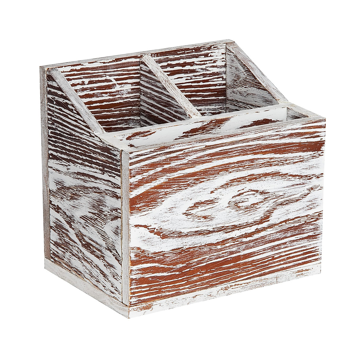 Mind Reader Tabletop, Rustic Style Supply Sorter, Brown Utensil Holder, One Size