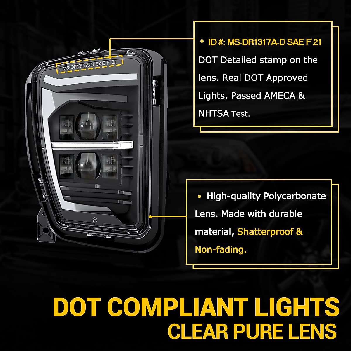 Z-OFFROAD LED Fog Lights w/White DRL Compatible with 2013-2018 Dodge Ram 1500 Bumper Driving Lamps Replacement Assembly Kit - Black