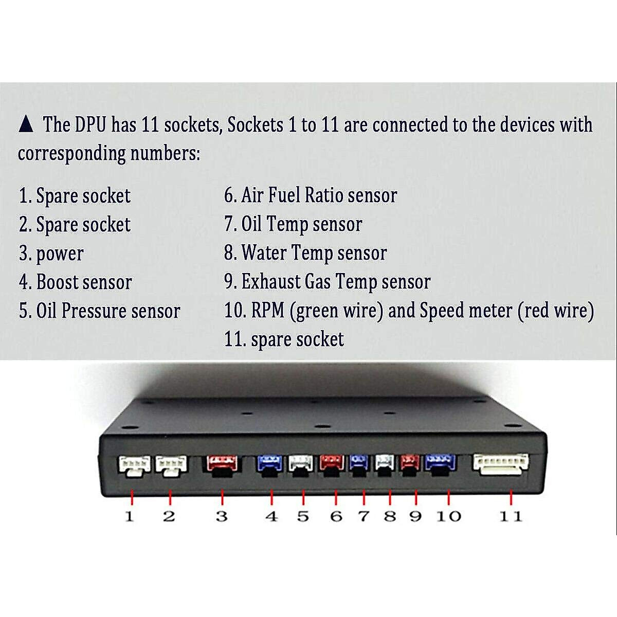 DEJUN Car Race Dash Dashboard, DO908 Car Combination Gauge Meter Sensor Kit Multifunctional Car Dashboard Dash Display for 12V Racing Car Meter