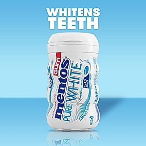 Mentos Pure White Sugar-Free Chewing Gum With Xylitol, Sweet Mint, Bulk, 50Piece Bottle (Pack Of 6)