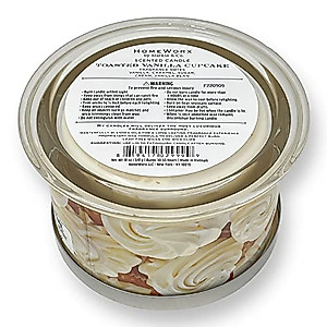 HomeWorx by Harry Slatkin 4 Wick Candle, 18 oz, Toasted Vanilla Cupcake Candle