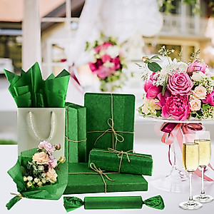 NEBURORA 60 Sheets Green Tissue Paper Bundles 120 Sheets Brown Tissue Paper for Gift Wrap Art Crafts DIY Birthday Father's Day Thanksgiving Christmas Halloween Wedding Decor