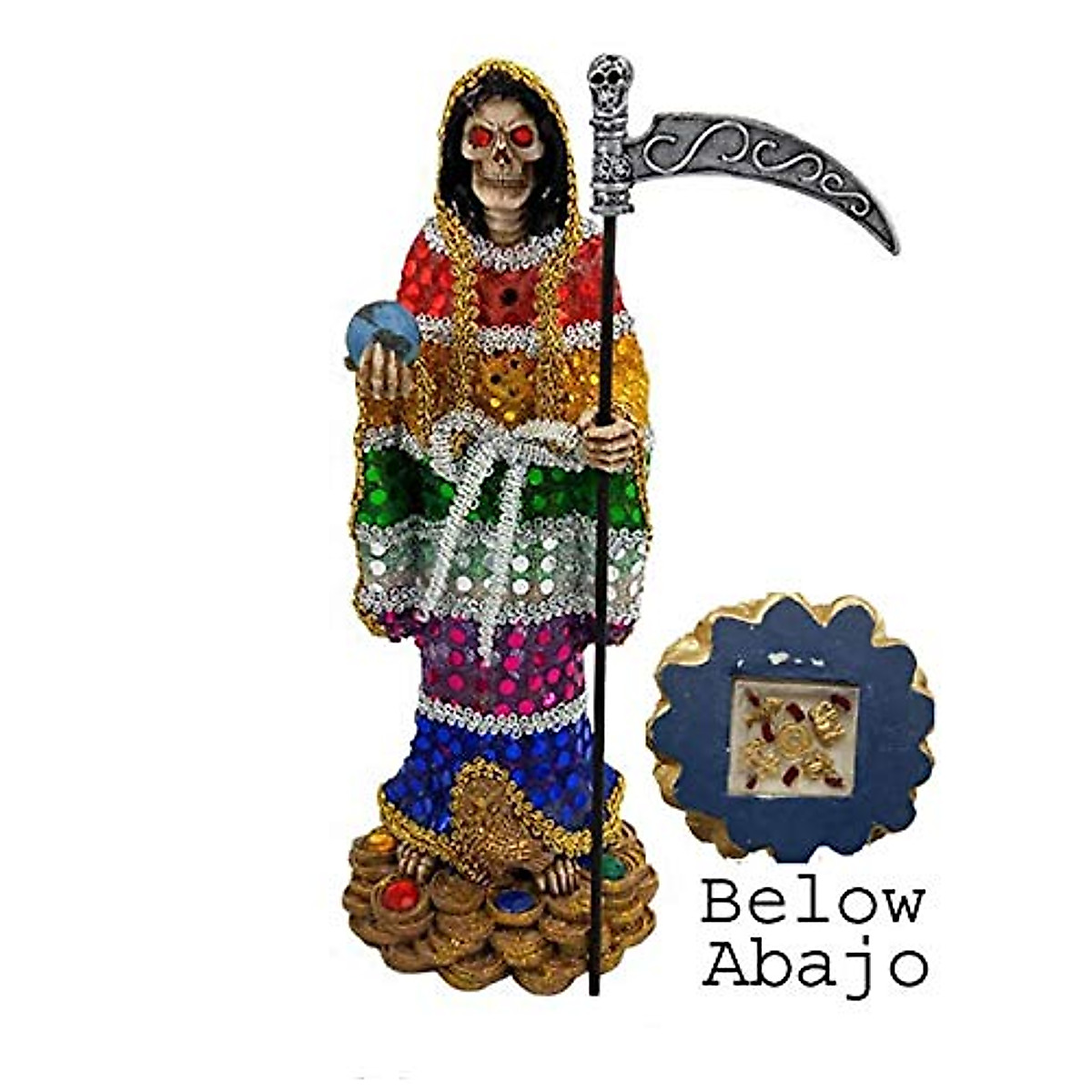 13" Santa Muerte Statue 7 Colors Holy Death Grim Reaper Siete Potencias Figure