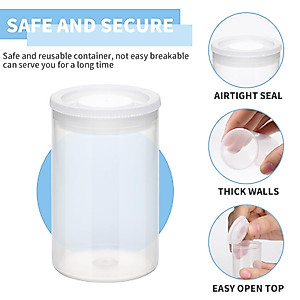 120 Pieces Film Canisters with Caps 35 mm Plastic Empty Camera Reel Storage Containers Case with Lids for Small Accessories Rockets Experiment Fish Hook Film Keys Coins Art Beads (Clear)