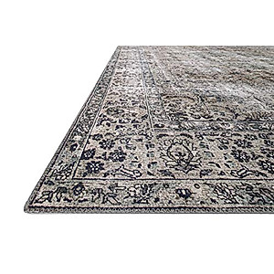 Loloi LAYLA Collection, LAY-06, Taupe/Stone, 9'-0" x 12'-0", 13" Thick, Area Rug, Soft, Durable, Vintage Inspired, Distressed, Low Pile, Non-Shedding, Easy Clean, Printed, Living Room Rug