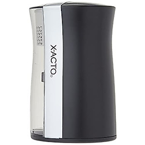 X-ACTO 1781LMR Inspire+ Battery Pencil Sharpener, Black/Silver