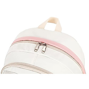 Jaygulf Waterproof Women Laptop Backpack Fashion Girl Daypack Cream