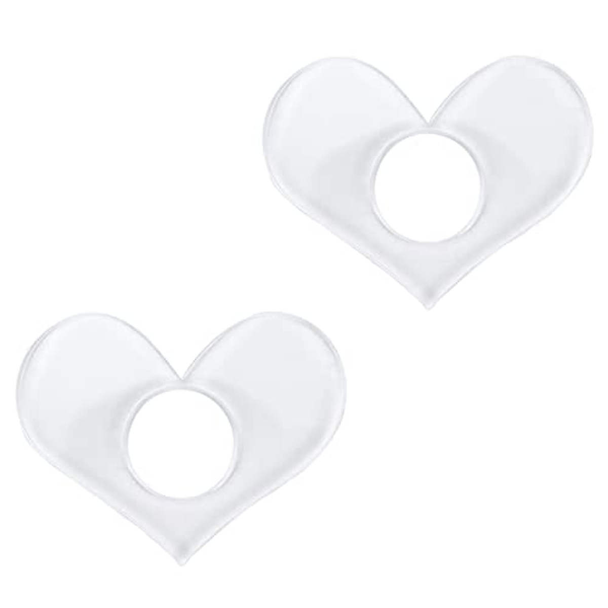 HEVSTIL 2-Pack Heart Book Page Holder, Clear Thumb Bookmark Thumb Ring Page Holder Bookmark Reading Accessories for Readers Book Lovers Bookworms,2.4cm