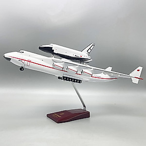 Mahfisj 1:200 Scale AN225 Model Airplane，Openable Cabin, 17-inch Length, Resin Aircraft Model Toy for Gifts and Collections (an225-2)