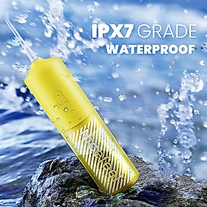 Cordless Portable Water Flosser, Nicefeel Water Pick Dental Oral Irrigator, High Capacity Battery, Easy to Use Single Button Operation for Home and Travel, IPX7 Waterproof
