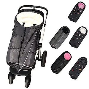 Width Adjustable Universal Stroller Footmuff Designed for Baby Grows,Waterproof High Performace Stroller Bunting Bag,Beige