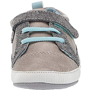 RO + ME Baby Boys Crib Shoe, Parker Grey, 12 Months-18 Months Infant