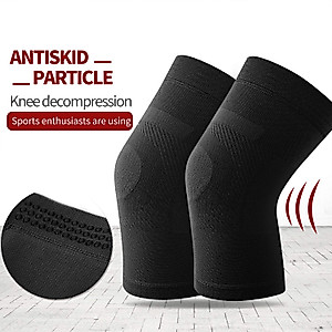 Knee Sleeves, 1 Pair, Could Be Worn Under Pants, Lightweight Knee Compression Sleeves for Men Women, Knee Brace Support for Joint Pain Relief, Arthritis, ACL, MCL, Sports, Injury Recovery, Black 3XL