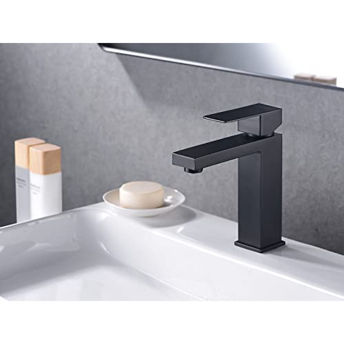 Black Bathroom Faucet ARCORA Matte Black Faucet for Bathroom Sink Modern Single Hole Bathroom Faucet with cUPC Supply Lines and Pop Up Drain