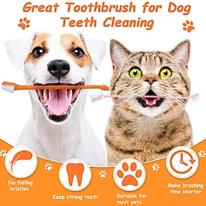 70 Pieces Dog Tooth Brush Pet Toothbrush Soft Grooming Dogs Toothbrush Dog Double Sided Toothbrush Puppy Long Handle Tooth Brush for Large and Small Teeth Cleaning Dental Oral Care (Colorful)