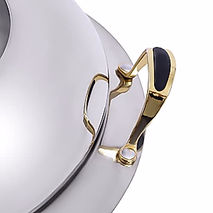 KOLHGNSE Chafing Dish Buffet Set, Round Stainless Steel Chafer, Buffet Servers and Warmers Set Warming Tray with Glass Window for Wedding, Parties, Banquet, Events