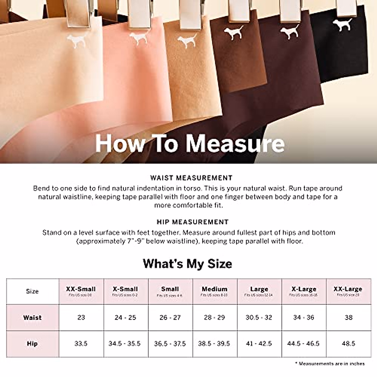 Victoria's Secret PINK No Show Cheekster, 5 Pack Panties for Women (M)