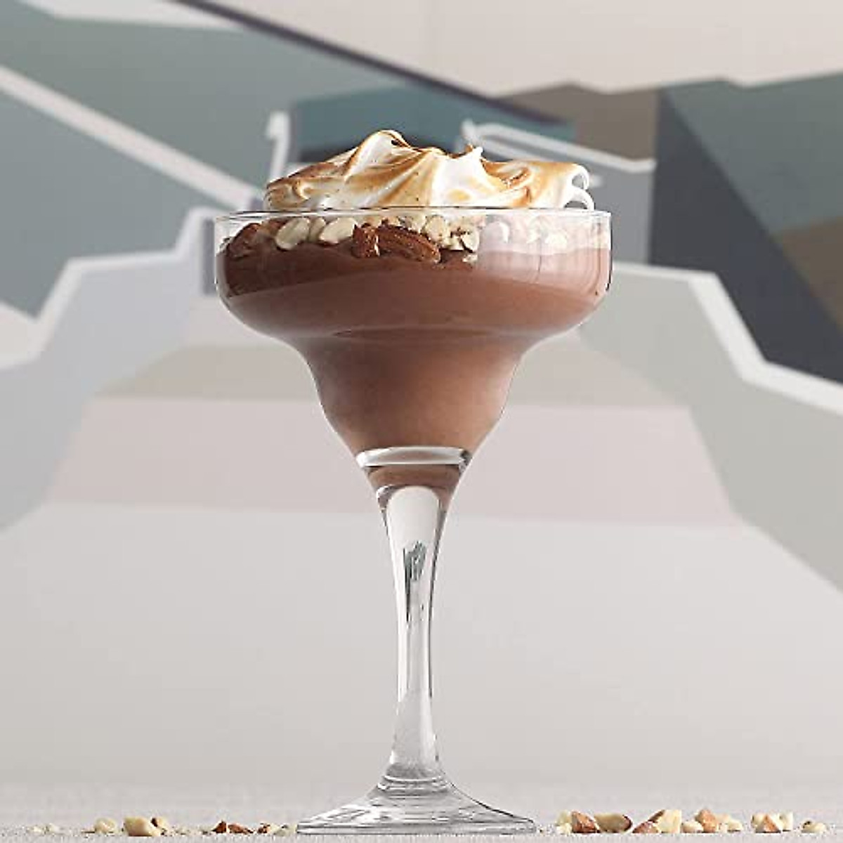 lav Margarita Glasses Set of 6 - Margarita Cocktail Glasses 10.25 oz - Clear Daiquiri Glasses for Parties - Classic Cocktail Drinking Glasses for Frozen Drinks - Made in Europe