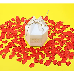 ONLYKXY 200Pcs Sponge Confetti Decor Flower Confetti Heart Shape Petals Confetti Table Wedding Decoration Glitter Confetti for Wedding Party Valentine's Day Scatter Ponge Petal Confetti (Red)