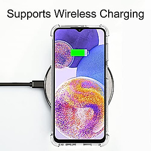 Osophter for Samsung Galaxy A23 5G Case: Clear Transparent Reinforced Corners TPU Shock-Absorption Flexible Cell Cover for Samsung Galaxy A23 5G/4G Phone Case(Clear)