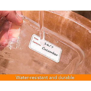 Removable Refrigerator Freezer Labels with Dispenser Box, Meal Prep Food Storage Stickers for Deli Containers, Waterproof Kitchen Pantry Organization Label