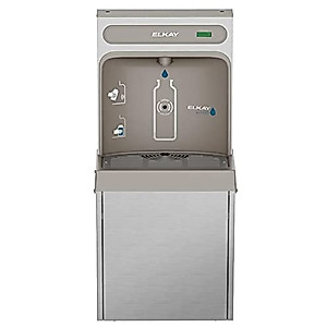 Elkay EZH2O Refrigerated Surface Mount Bottle Filling Station, Non-Filtered, 8GPH, Stainless Steel