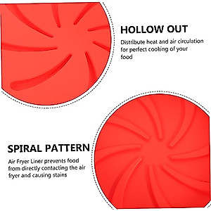 Alipis Air Cooker Silicone Pan Nonstick Baking Sheets Basket Tray Air Fryer Oven Pan Oven Liner Air Fryer Oven Tray Air Fryer Liner Paper Air Fryer Non-stick Liners Air Fryer Baking Pot