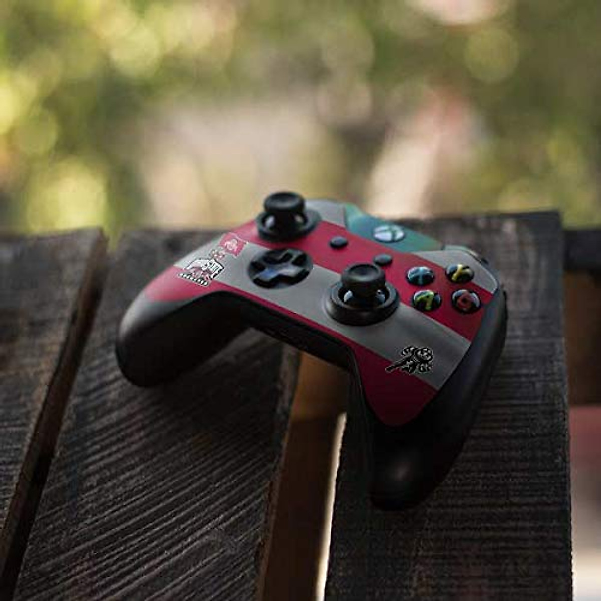 Skinit Decal Gaming Skin Compatible with Xbox One Controller - Officially Licensed Ohio State University OSU Ohio State Buckeyes Flag Design