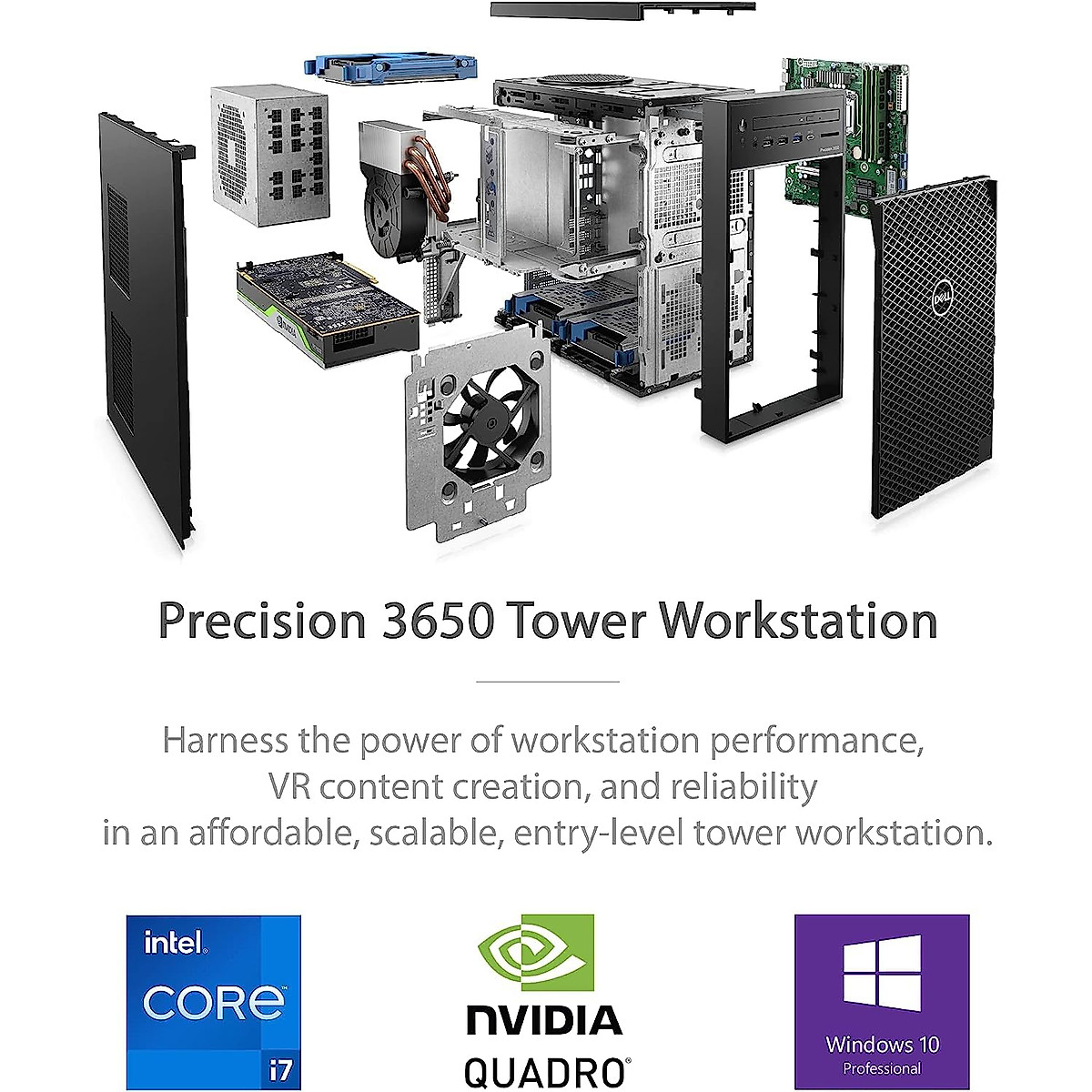 Dell Precision 3650 Desktop Tower Workstation Intel Core i7-11700 (8-Core) 64GB RAM 2TB PCIe SSD NVIDIA Quadro T1000 Windows 10 PRO (Renewed)