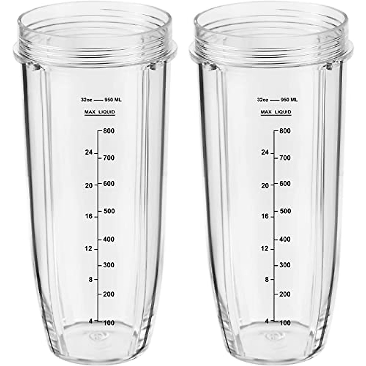 Replacement Part for Nutri Ninja Blender 2-Pack 32oz Replacement Cups Compatible with Nutri Ninja Auto-iQ Series Blenders