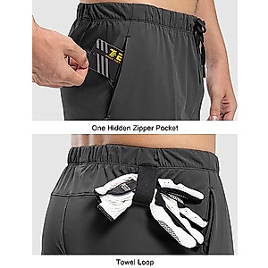 Rdruko Men's Workout Joggers Dry Fit Windbreaker Running Pants Men Lightweight Sweatpants Gym Active Track Pants(Dark Gray, US M)