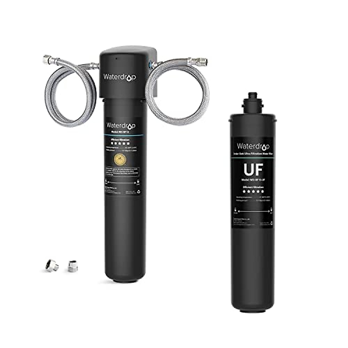 Waterdrop 15UA Under Sink Water Filter System and Waterdrop RF15-UF 0.01 Micron Replacement Filter Cartridge For 15UA/15UA-UF/15UB/15UB-UF/15UC/15UC-UF Under Sink Water Filter