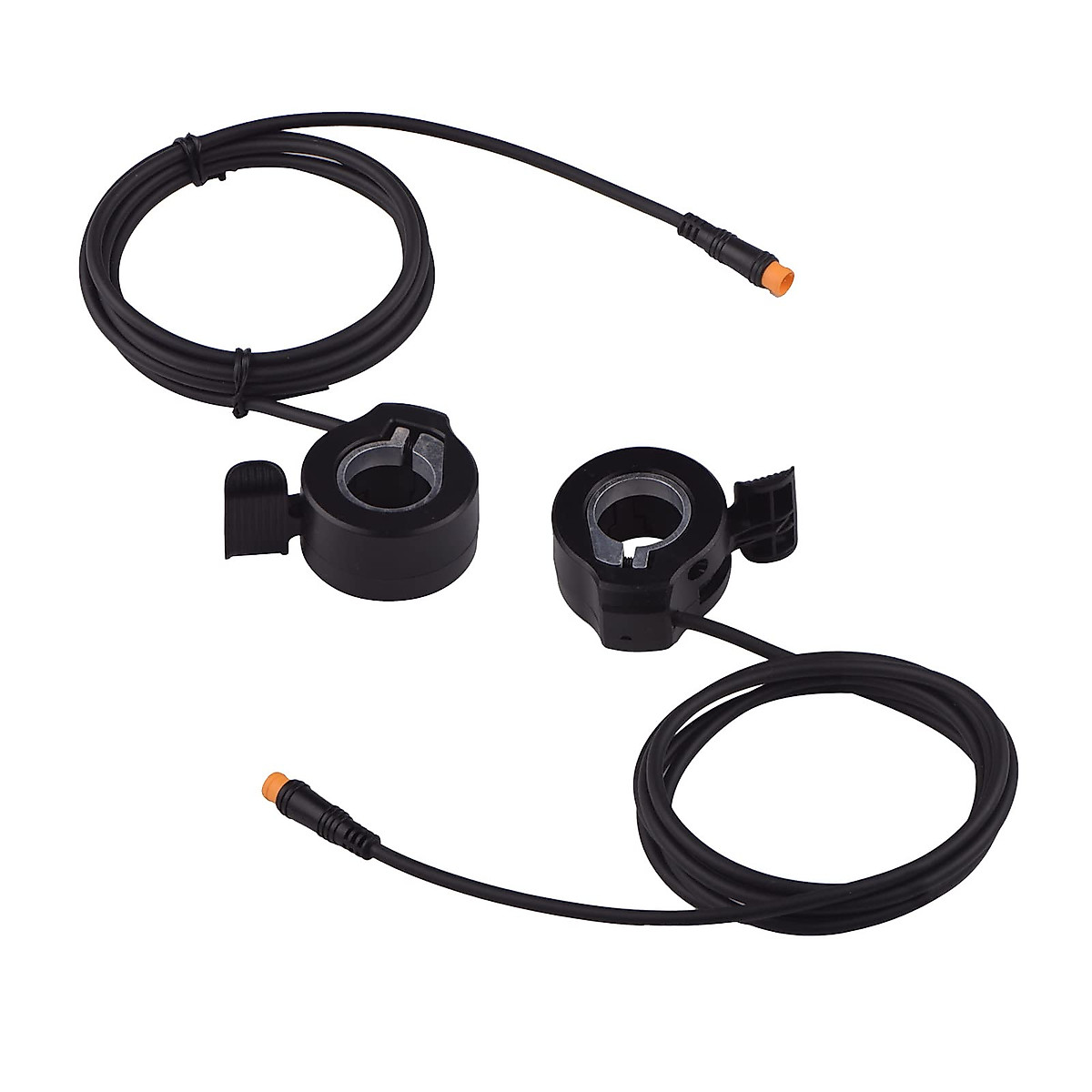 Tsinghwang 2 Pack Electric Bike 130X Thumb Throttle 12-72V SM/Waterproof Connector,47" Length Wire Ebike Accessories,Speed Control Accelerator