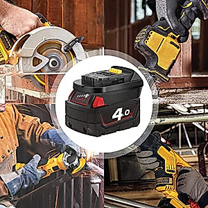 JYJZPB Battery Adapter MIL18DL Converter for Dewalt to Milwaukee Battery Adapter, Compatible for Milwaukee 18V M18 Lithium Tool Battery for Dewalt 20V Cordless Tools