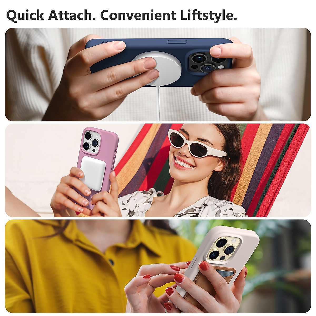 GONEZ for iPhone 14 Pro Max Case Silicone, Compatible with Magsafe, with 2X Screen Protector + 2X Camera Lens Protector, Liquid Silicone Shockproof Protective iPhone 14 ProMax Case, Stone