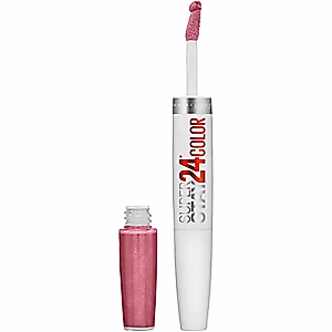 Maybelline Super Stay 24, 2-Step Liquid Lipstick Makeup, Long Lasting Highly Pigmented Color with Moisturizing Balm, Very Cranberry, Ruby Red, 1 Count
