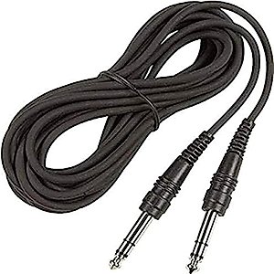 Hosa CSS-115 1/4" TRS to 1/4" TRS Balanced Interconnect Cable, 15 Feet,Black